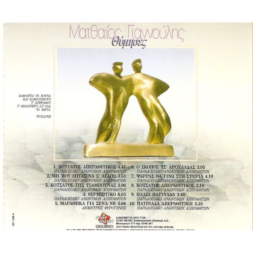ΓΙΑΝΝΟΥΛΗΣ ΜΑΤΘΑΙΟΣ ΘΥΜΗΣΕΣ 1996 – Sakellaridis Music Shop